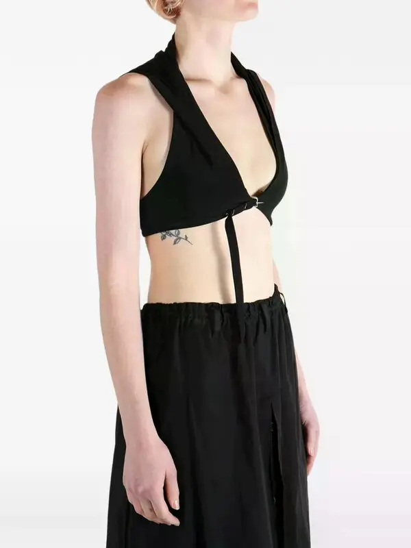 GRACE LING Hooded Halter Top