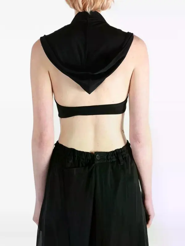 GRACE LING Hooded Halter Top