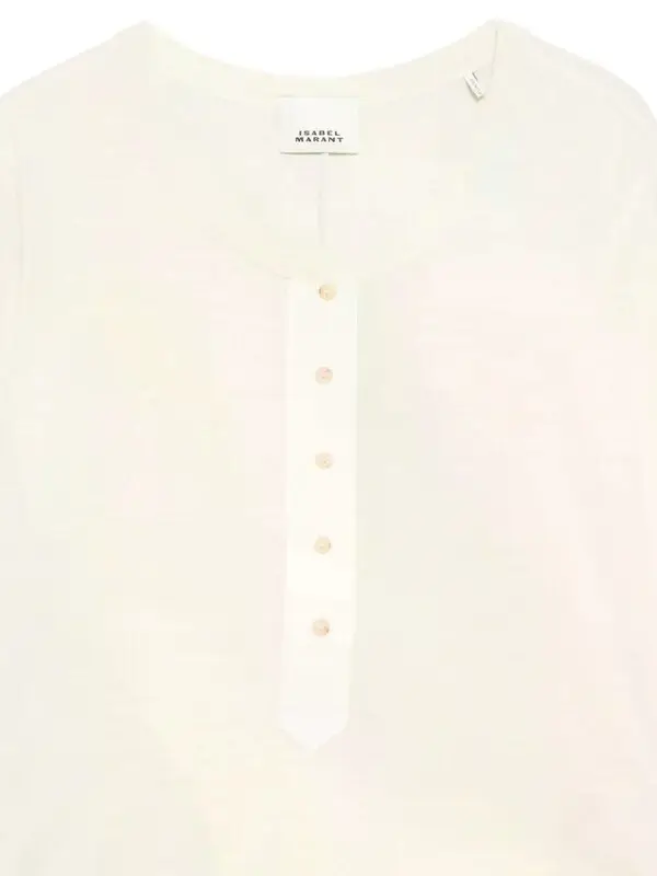 Isabel Marant Étoile Button T-shirt - Neutrals