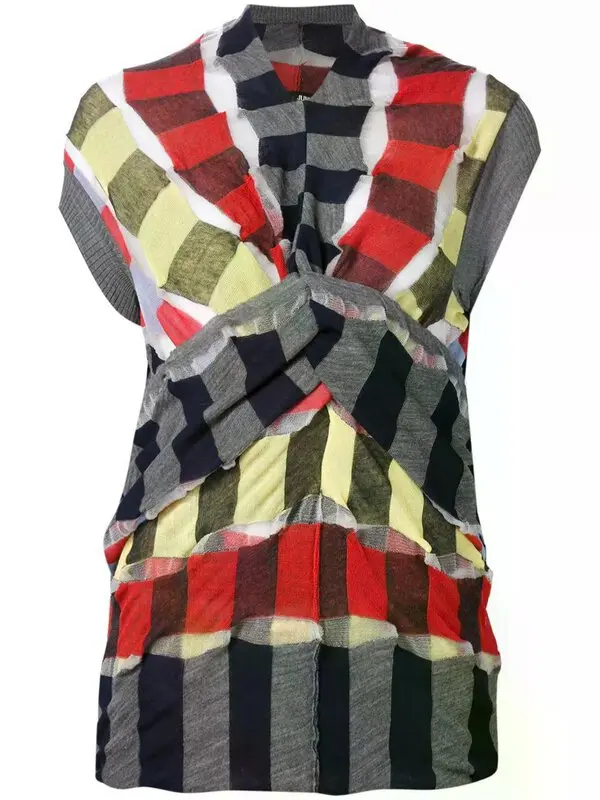 Junya Watanabe Multicoloured Patchwork Sleeveless Top