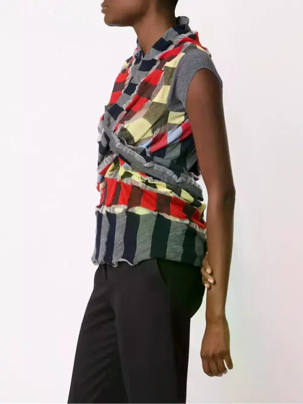 Junya Watanabe Multicoloured Patchwork Sleeveless Top