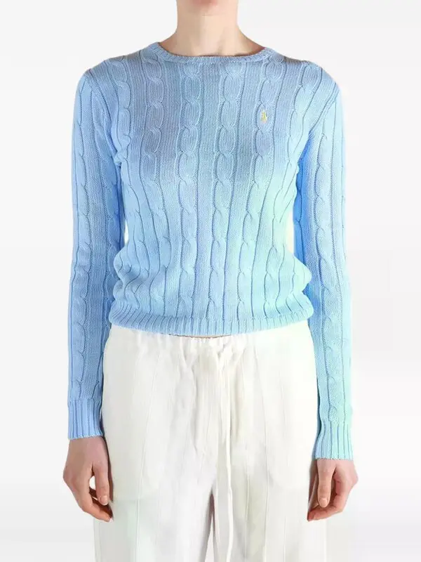Polo Ralph Lauren Cable-knit Round-neck Sweater - Blue