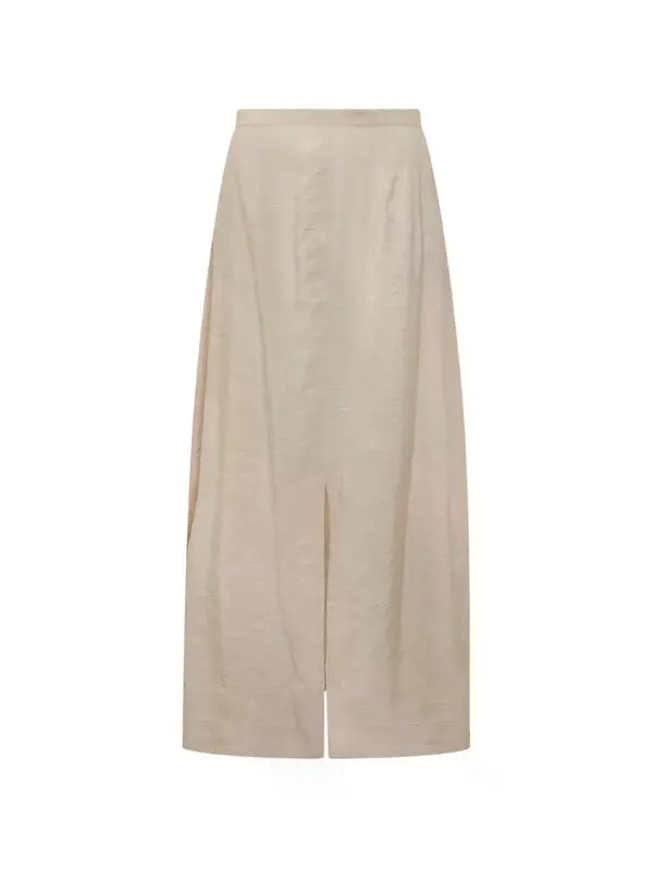 LE SULLY STUDIO Maxi Skirt With Rear Zip - Neutrals