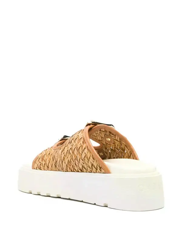 Casadei Platform Buckle Sandals - Brown