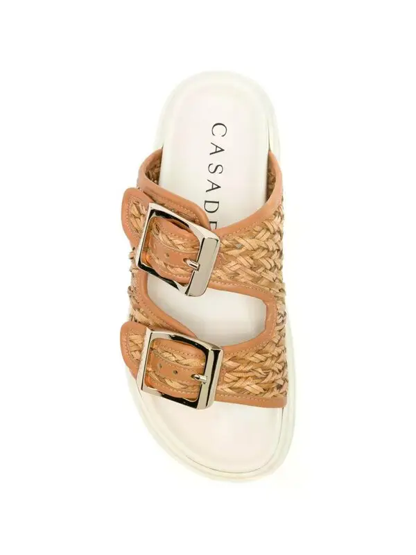 Casadei Platform Buckle Sandals - Brown