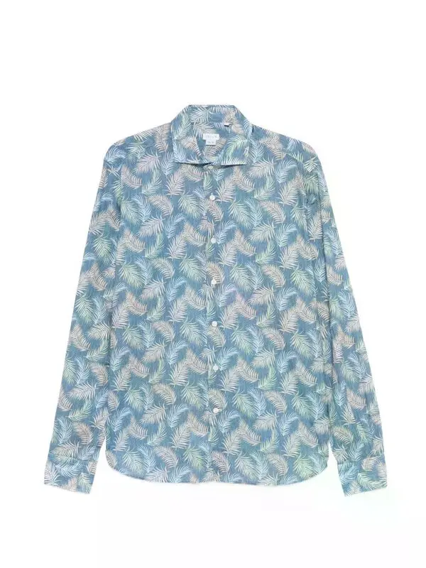 ORIAN Leaf-print Shirt