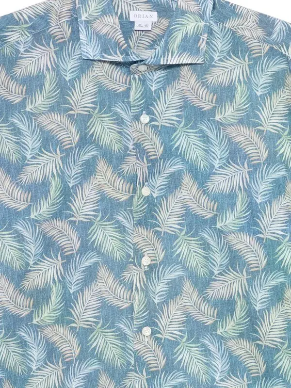 ORIAN Leaf-print Shirt