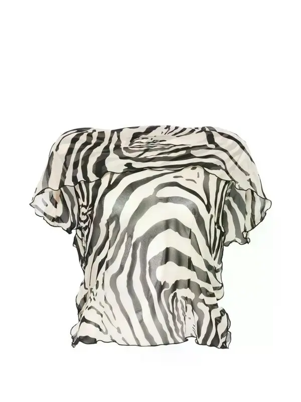 IRO PARIS Tahice Zebra Print Blouse