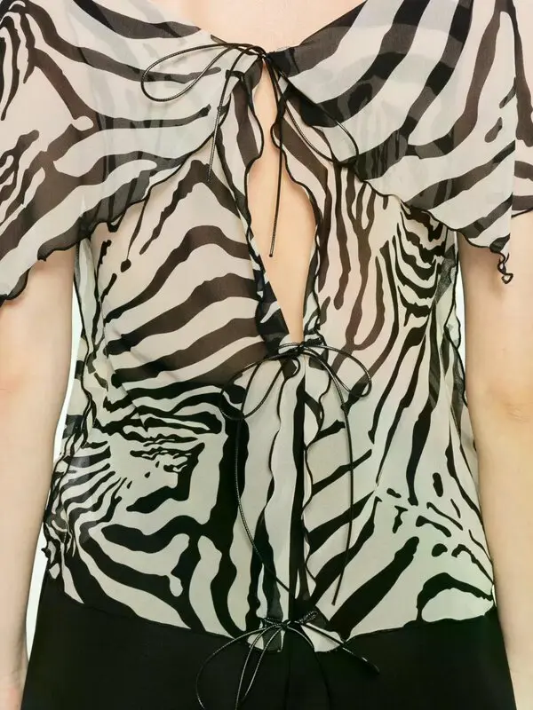 IRO PARIS Tahice Zebra Print Blouse