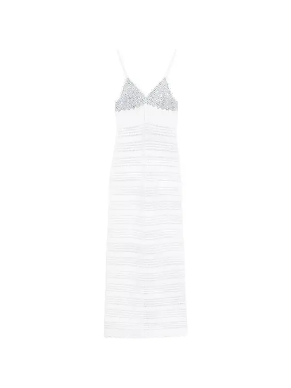 GENNY Crystal-embellished Maxi Dress - White