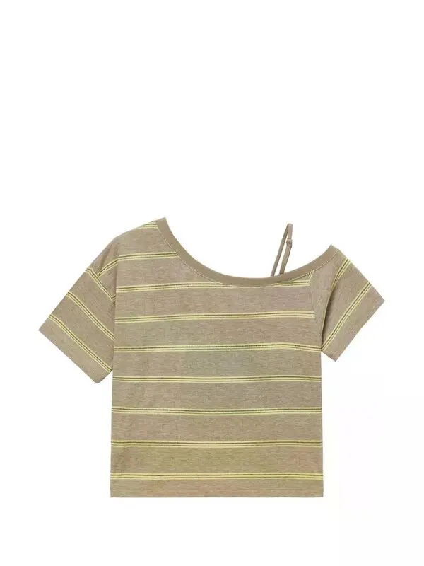 MINI CREAM Striped Single-strap Top - Neutrals
