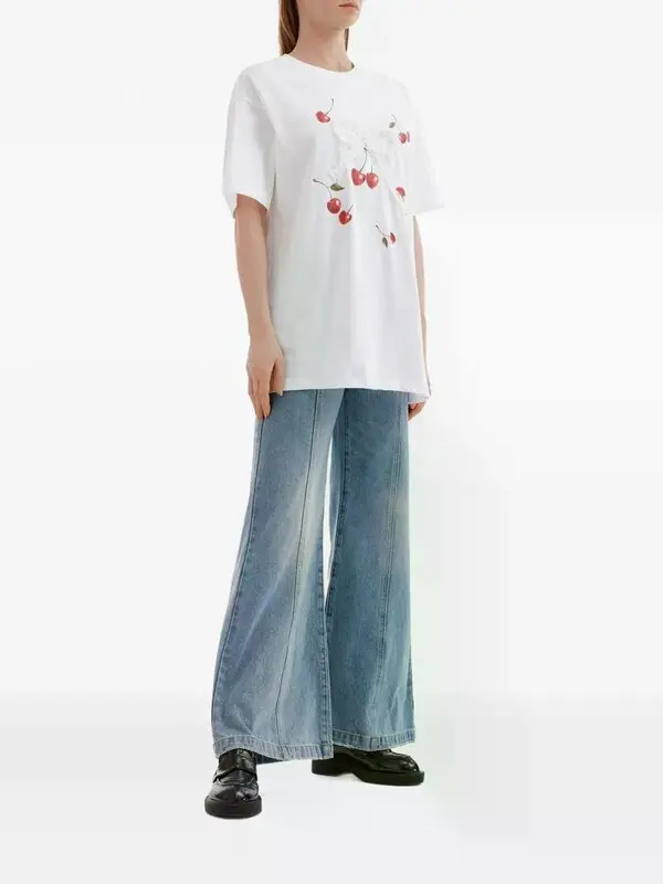 B+AB Cherry-motif T-shirt - Neutrals