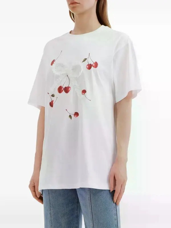B+AB Cherry-motif T-shirt - Neutrals
