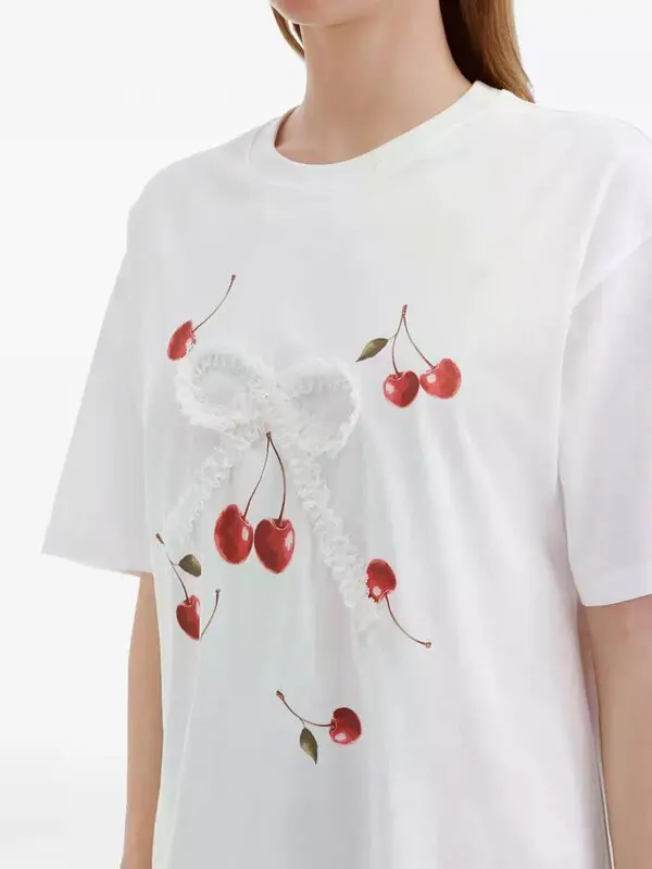 B+AB Cherry-motif T-shirt - Neutrals