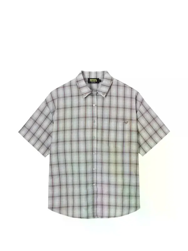 MINI CREAM Plaid Pocket Shirt - Grey