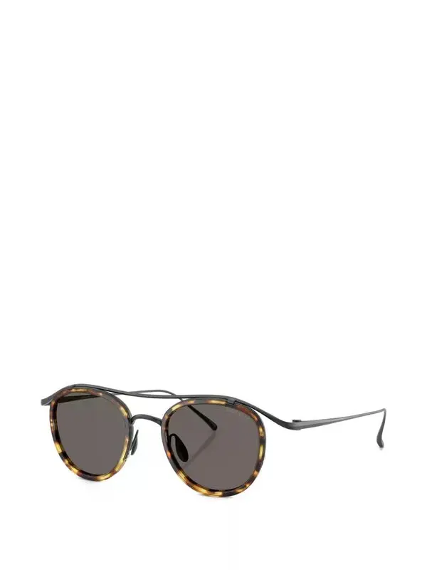 Giorgio Armani Round Frame Tortoiseshell Sunglasses