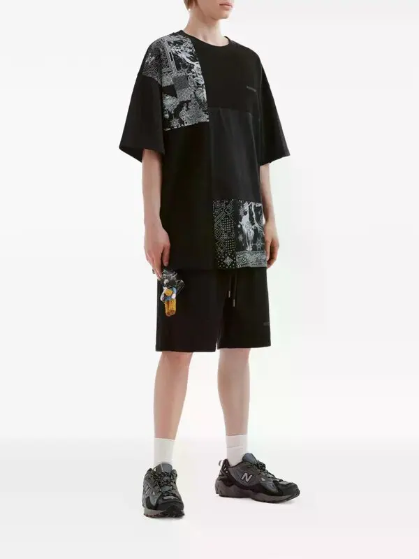 MUSIUM DIV. Patchwork Cotton T-shirt