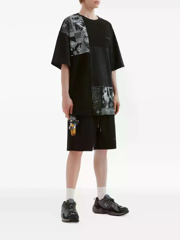 MUSIUM DIV. Patchwork Cotton T-shirt