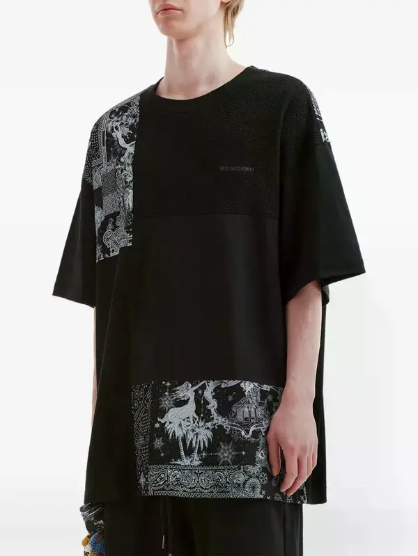 MUSIUM DIV. Patchwork Cotton T-shirt
