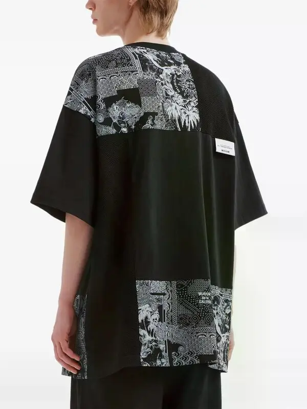 MUSIUM DIV. Patchwork Cotton T-shirt