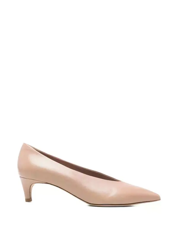 LORENA PAGGI Pointed Leather Pumps - Neutrals