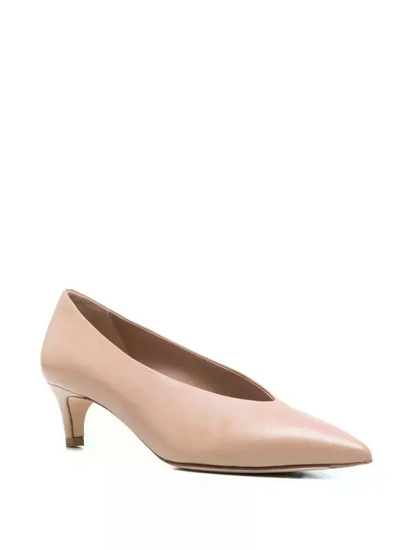 LORENA PAGGI Pointed Leather Pumps - Neutrals