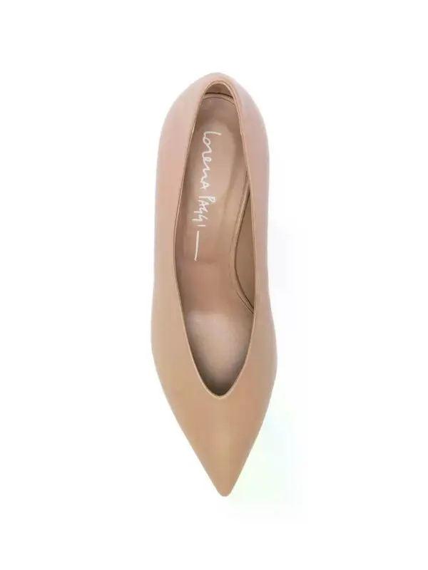 LORENA PAGGI Pointed Leather Pumps - Neutrals