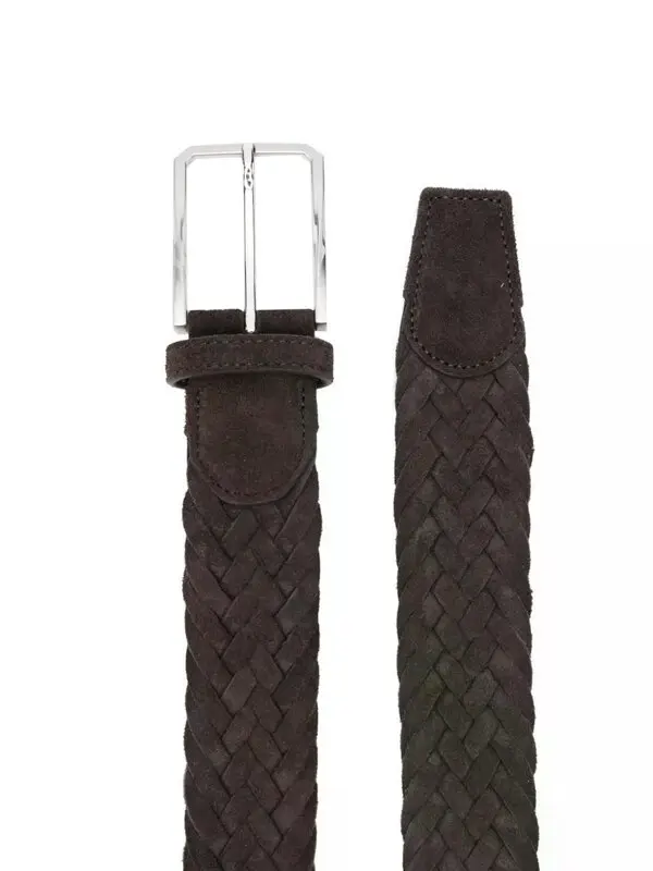 Canali Braided Leather Belt
