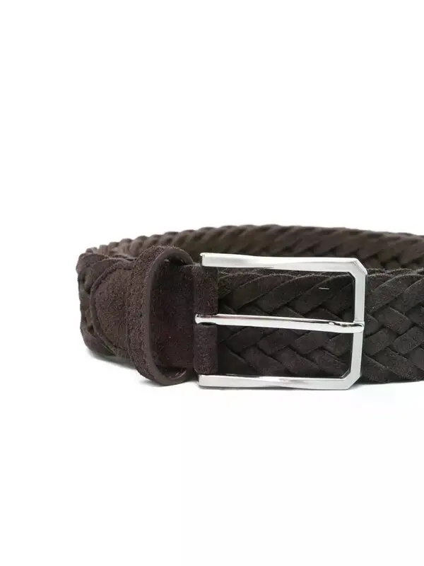 Canali Braided Leather Belt