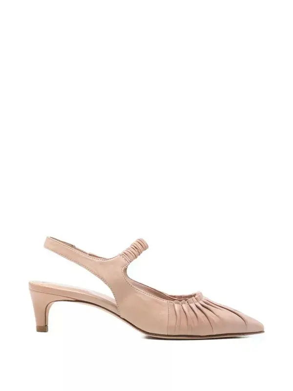 LORENA PAGGI Gathered Slingback Pumps - Neutrals