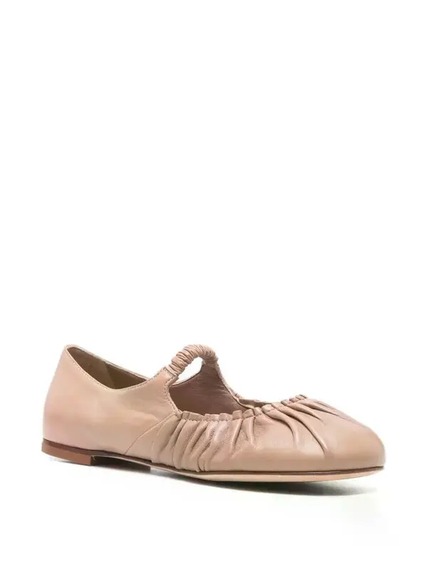 LORENA PAGGI Ballet Flats With Ruched Detailing