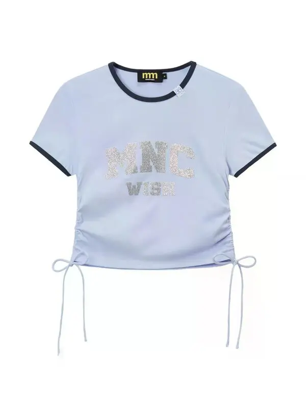 MINI CREAM T-shirt With Drawstring Hem
