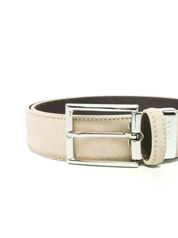 Canali Rectangular-buckle Belt