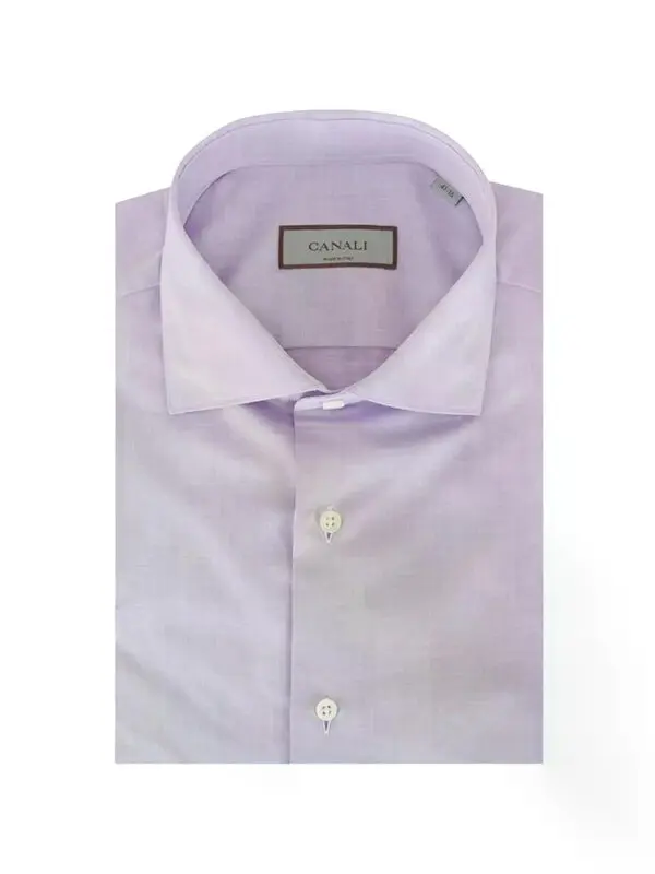 Canali Buttoned Cotton Shirt - Purple
