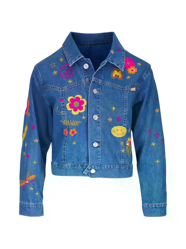 MOTHER The Heyday Embroidered Denim Jacket