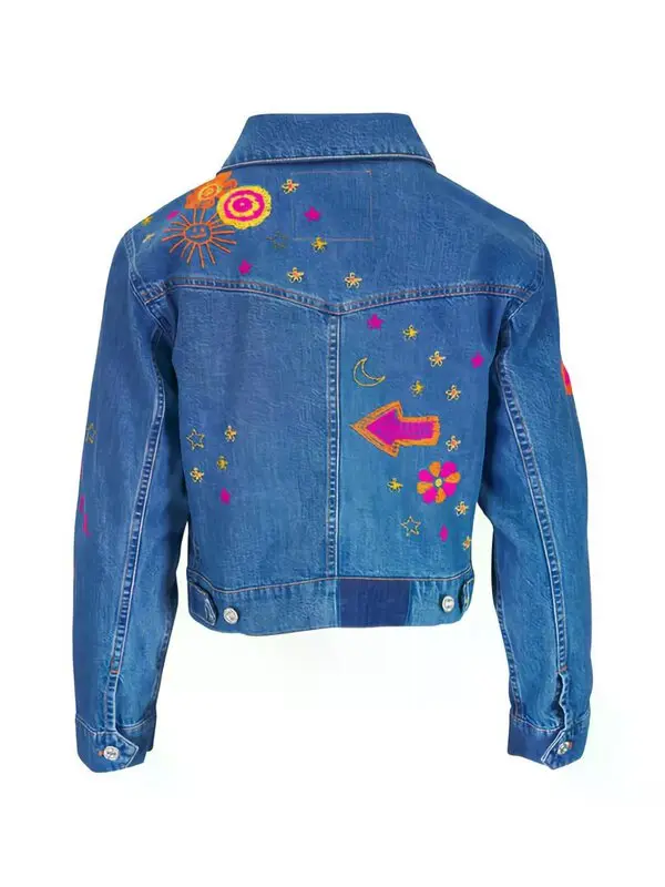 MOTHER The Heyday Embroidered Denim Jacket