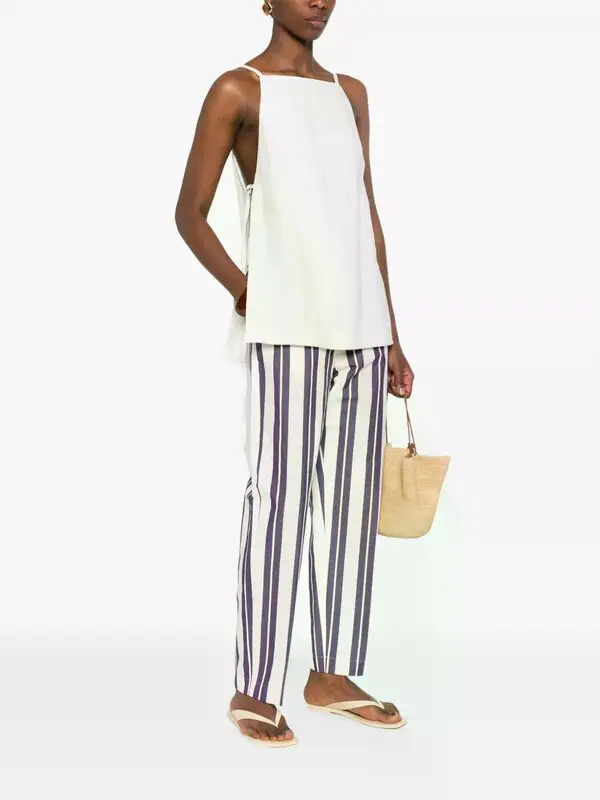 FORTE_FORTE Striped Trousers - Neutrals
