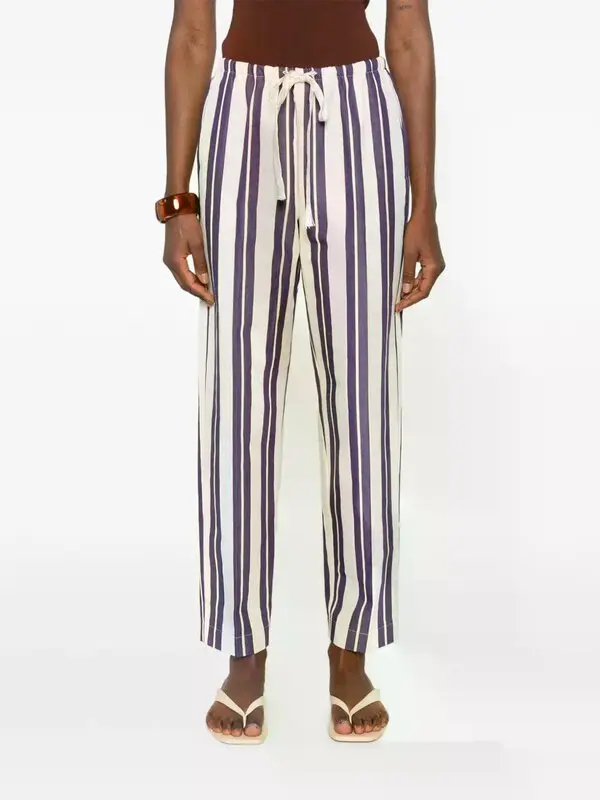 FORTE_FORTE Striped Trousers - Neutrals