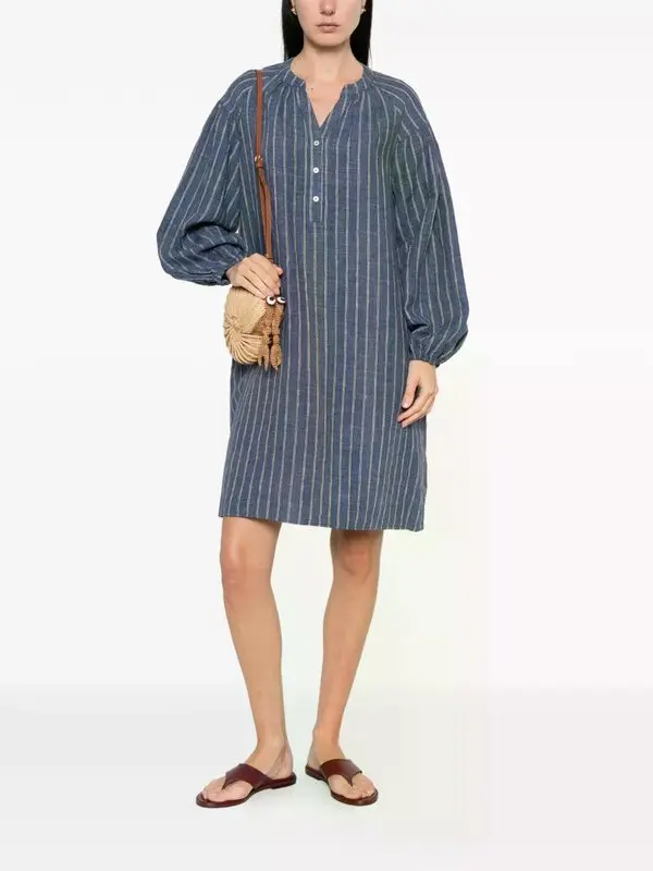 JCSOPHIE Striped Mini Dress With Buttons