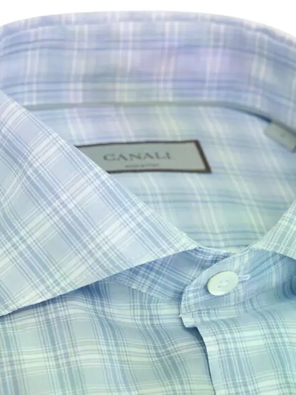 Canali Checked Cotton Shirt