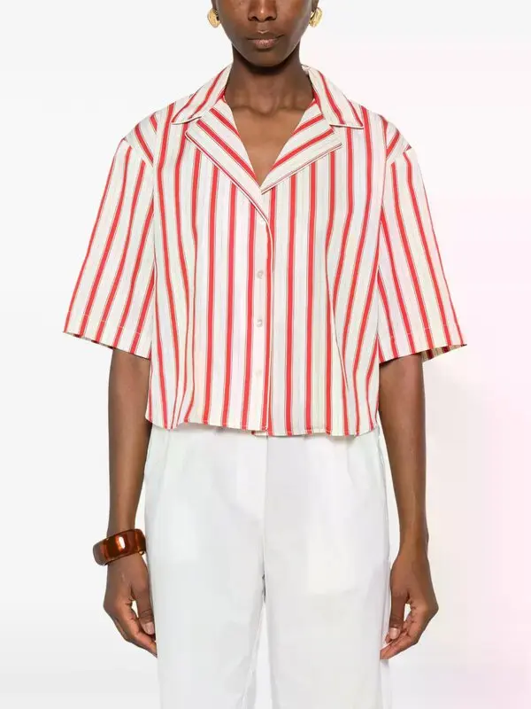 FORTE_FORTE Striped Shirt - Neutrals
