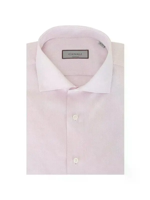Canali Buttoned Cotton Shirt - Pink