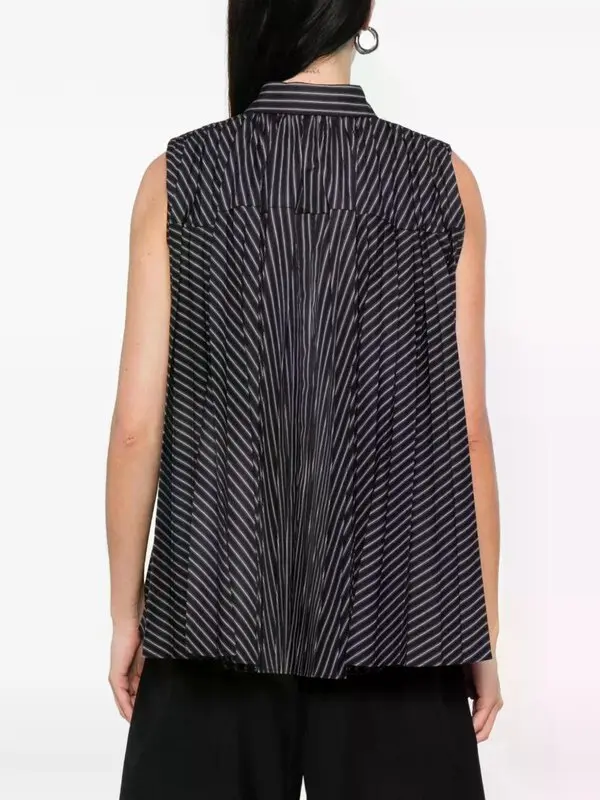 Sacai Striped Sleeveless Shirt