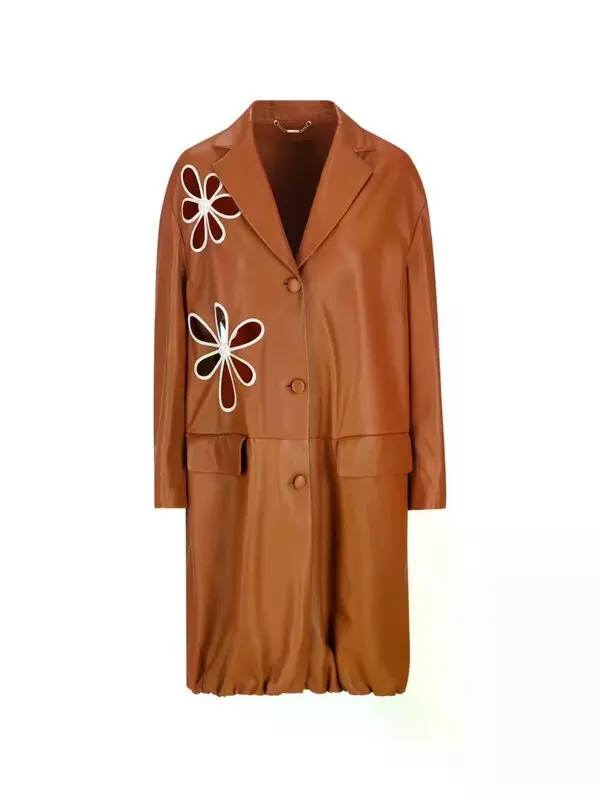 Fendi Flower Appliqué Coat