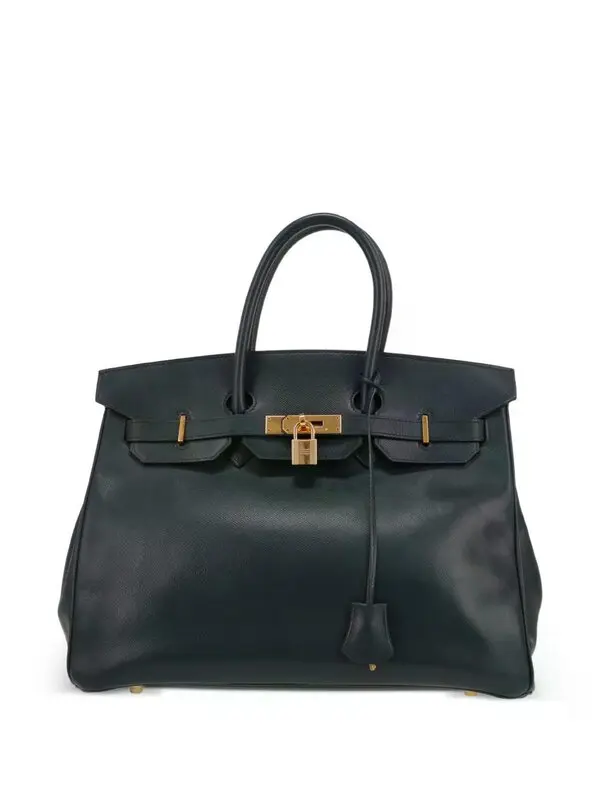 Hermès Birkin 35 Courchevel Leather Handbag - Blue