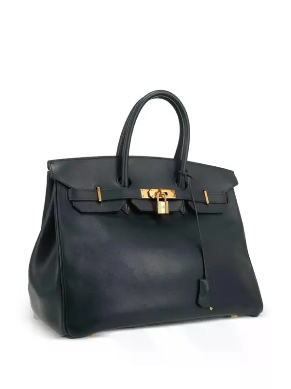 Hermès Birkin 35 Courchevel Leather Handbag - Blue