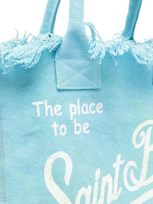 MC2 SAINT BARTH Fringed-edge Tote Bag - Blue