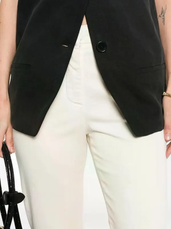 TELERIA ZED Alessia Turn-up Trousers - Neutrals