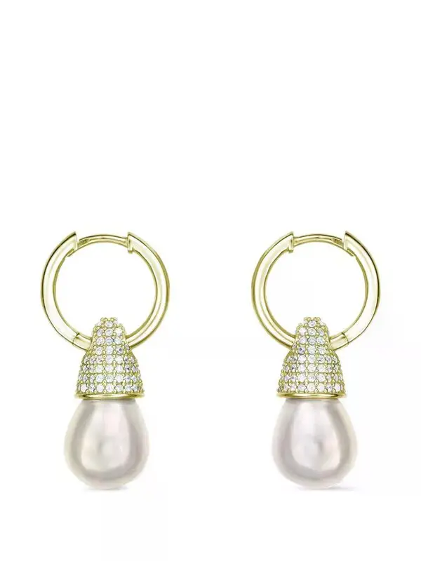 OBSIDIAN Pearl Embellished Earrings - Gold