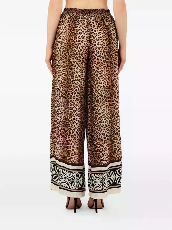 Liu Jo Leopard Print Wide Leg Trousers